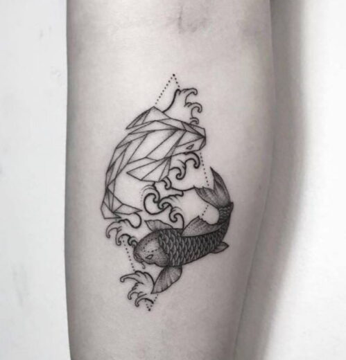 Tatouage Signe Astrologique Poisson Tribalnull