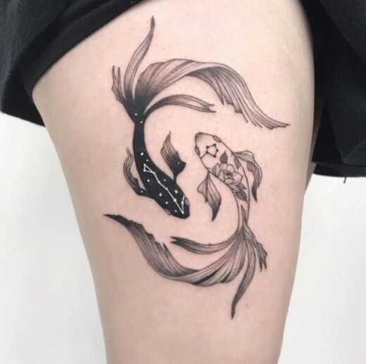 Tatouage Signe Astrologique Poisson Tribalnull