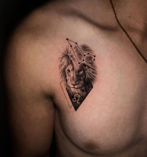 Signe Astrologique Lion Tatouage