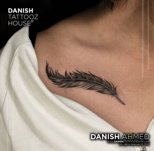 Tatouage Plume Femme
