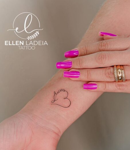 Tatouage Coeur Prenom Poignet