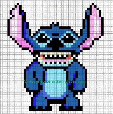 Pixel art Stitch : sélection des 50 plus beaux modèles à réaliser | Le ...