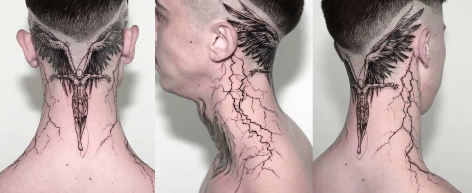 Tatouage sur le cou : 100 idées de tattoo pour homme (2025)
